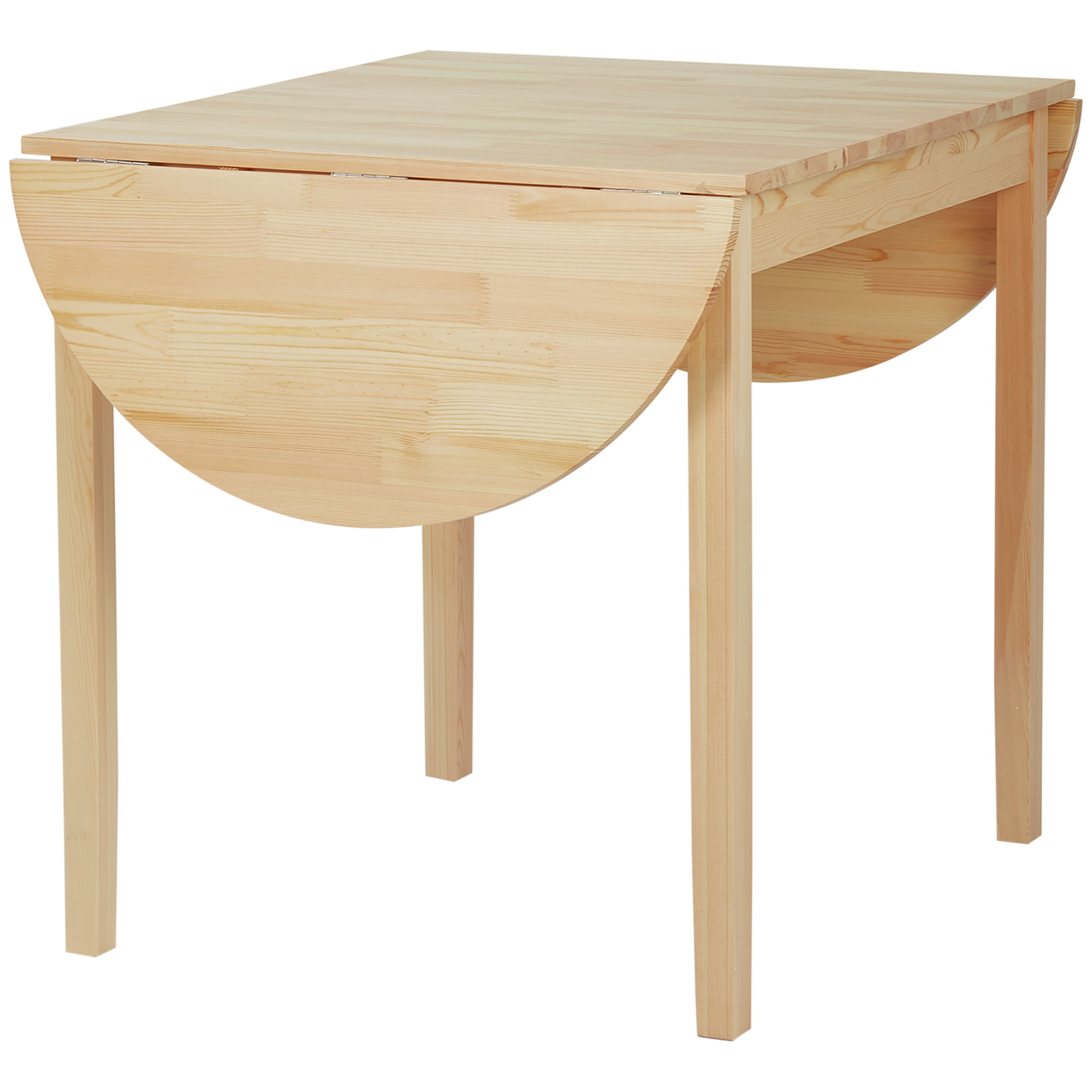 HOMCOM 55" Solid Wood Kitchen Table, Drop Leaf Tables for Small Spaces ...