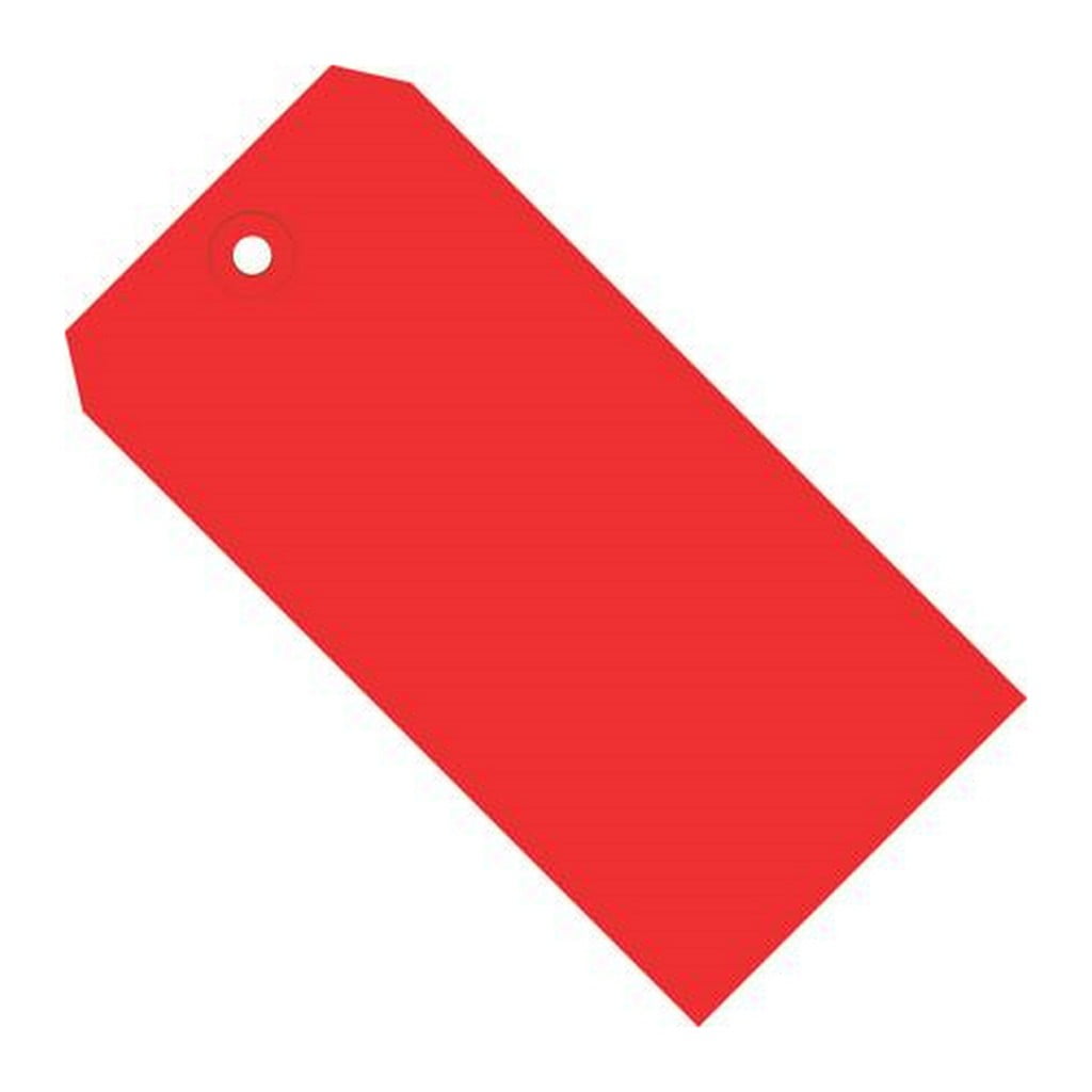 Colored Tags Red 5 1/4" X 2 5/8" (1000 Per/Case) - Walmart.com
