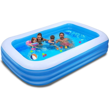 Inflatable Swimming Pool for Kids, 120" X 69" X 22" Lager Family ...
