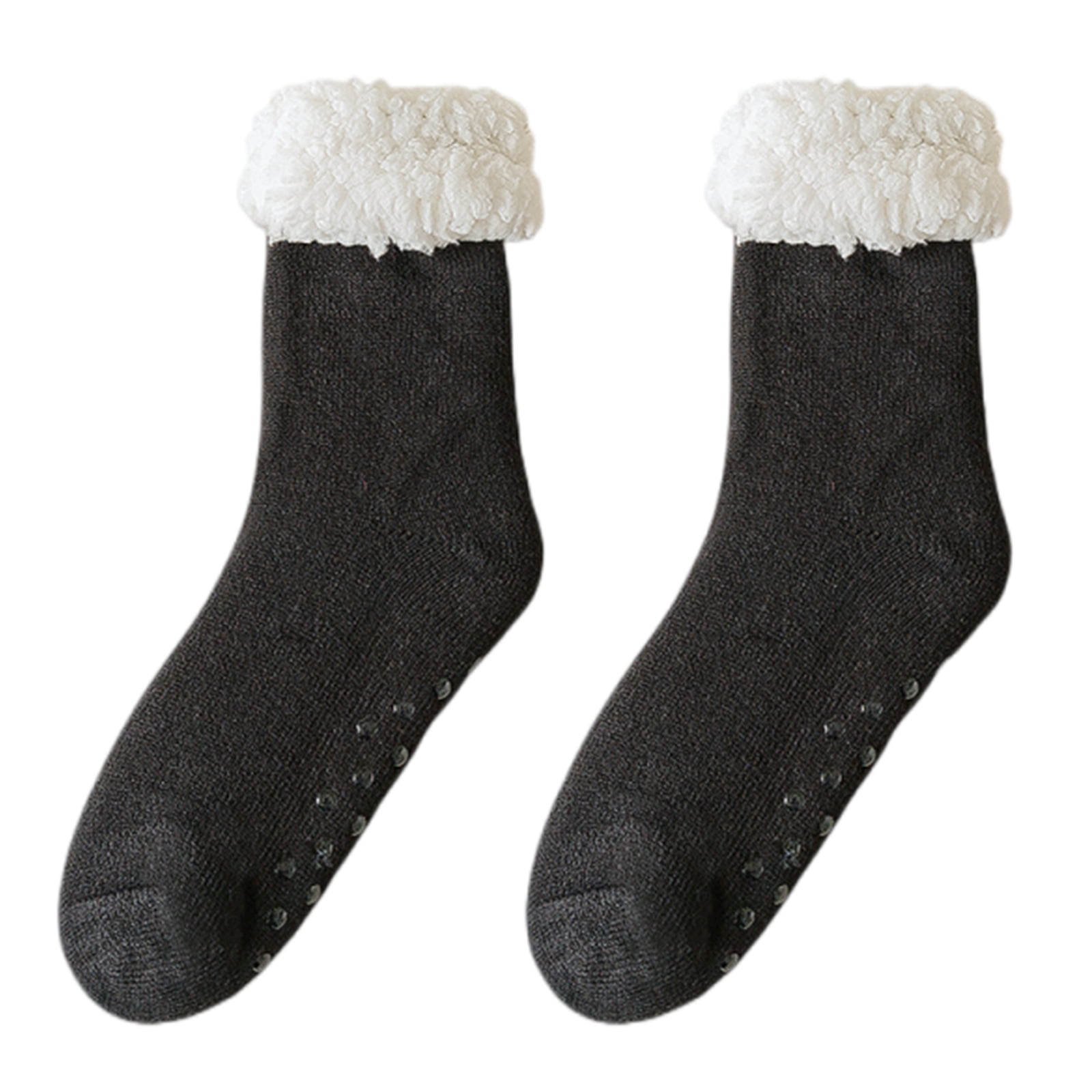 Men's Slipper Socks with Grips Non Slip Soft Cozy Fuzzy Fleece Lined ...
