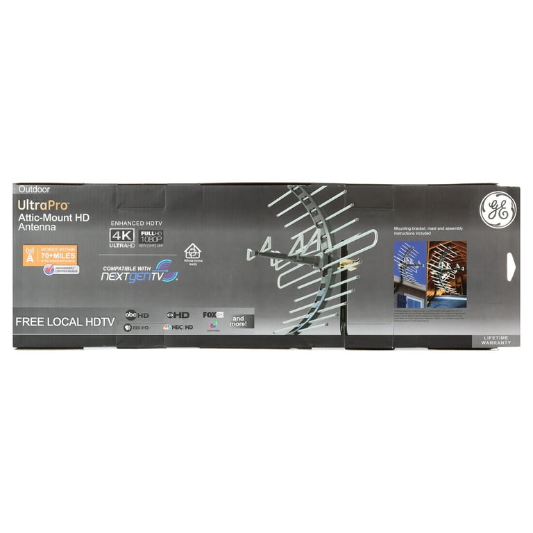 GE - - GE Outdoor HD Digital TV Antenna, Long Range OTA HDTV Antenna ...