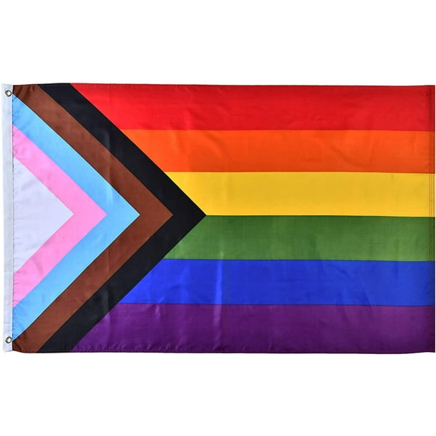 Topflags Progress Pride Rainbow Flag 3x5 Ft Lgbt Community Gay Pride