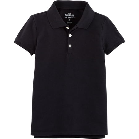 Osh Kosh Girls' Short Sleeve Uniform Polo, Black 1, 7 | Walmart Canada