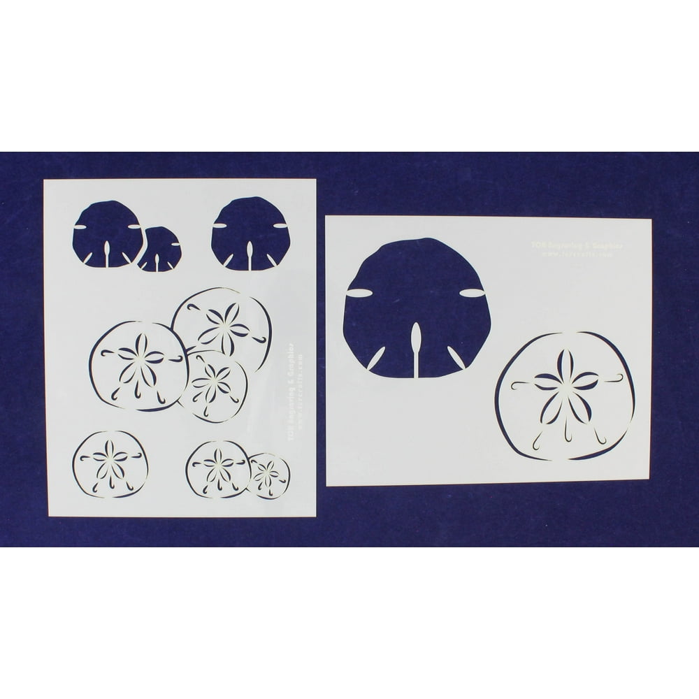 Sand Dollar Stencils 2 Piece Set 8 X 10 Inches - Walmart.com - Walmart.com