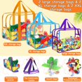 6 Color Storage Bags With Labels Reusable Clear Pvc Board Game Travel ...