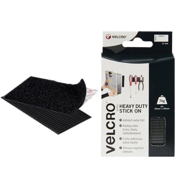 VELCRO Brand - VELCRO® Brand Heavy-Duty Stick On Strips (2) 50 x 100mm ...
