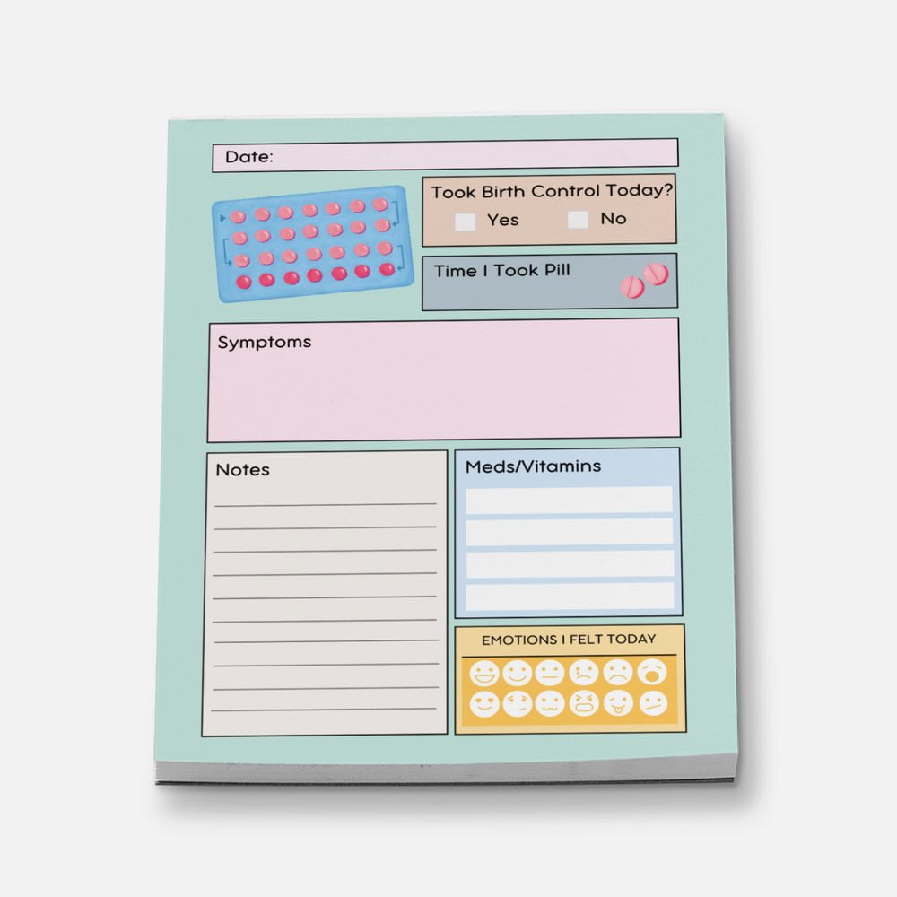 Birth Control Tracker Mini Stationery Notepad - Walmart.com
