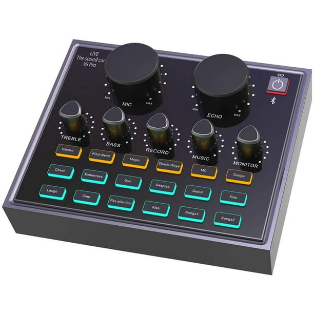 V8 Sound Card, Live Sound Card for Live Streaming,Voice Changer Sound ...