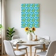 Blue Yellow Hibiscus Flowers Canvas Wall Art for Living Room, Summer ...