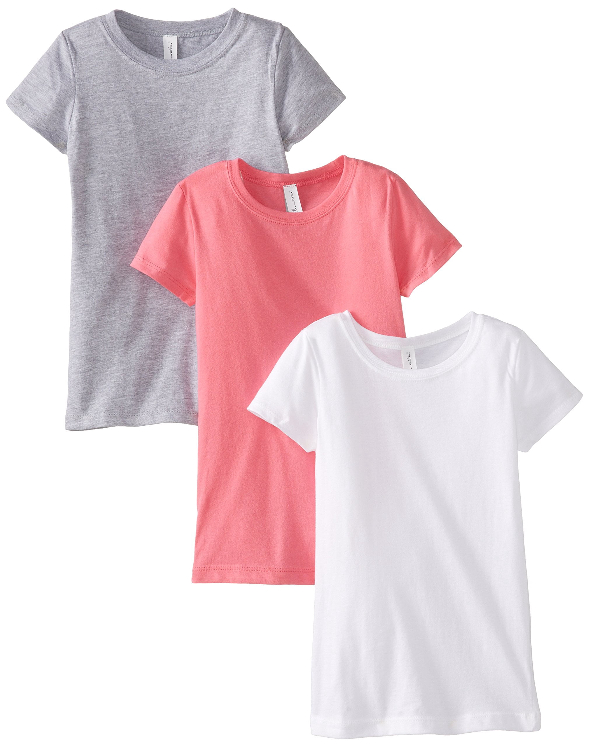 Girls Clementine Three-Pack Everyday Crewneck T-Shirts (Pack of 3 ...