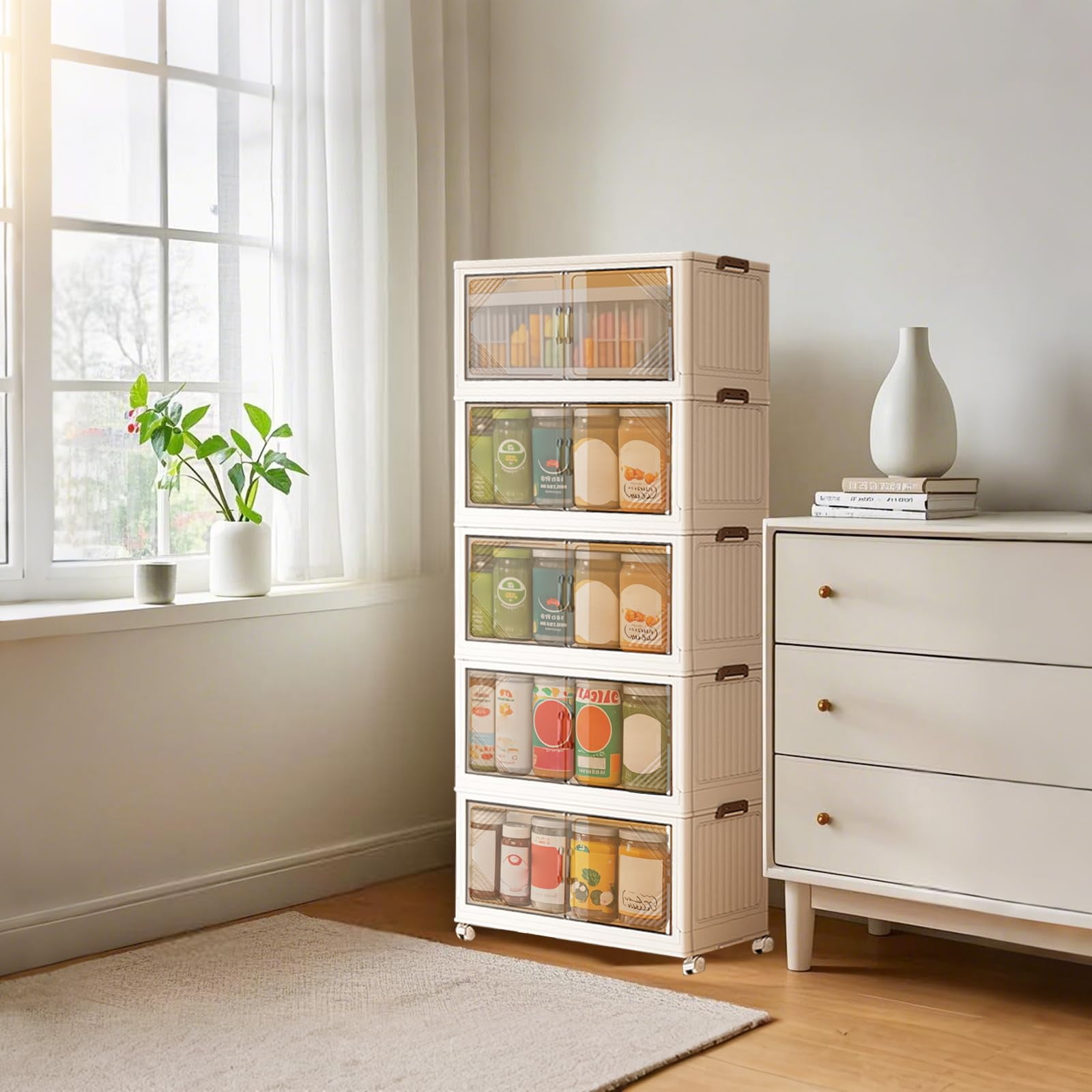 Click here for Garvee Stackable Storage Container With Wheels And... prices