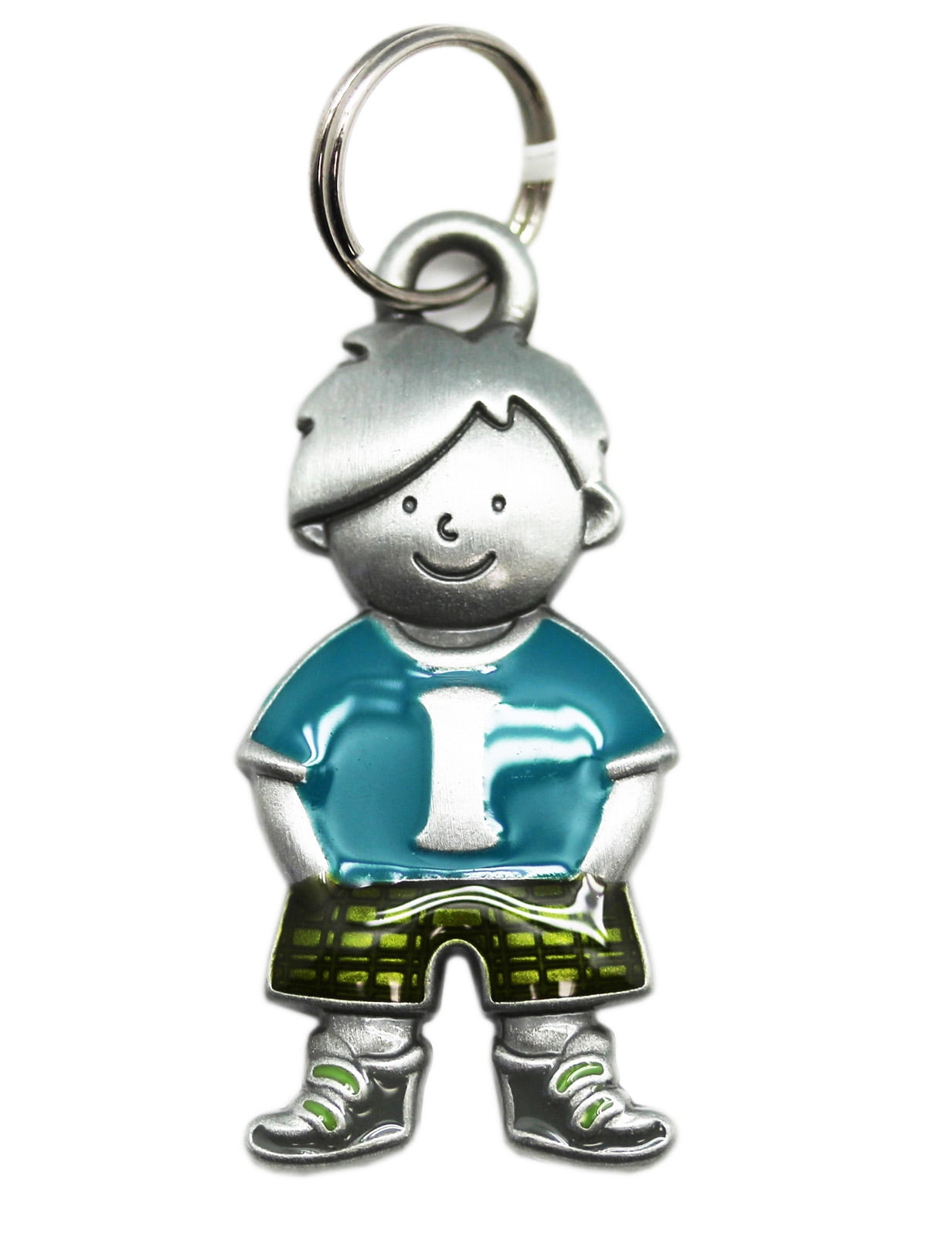My Kids Initial Charm: I, Boy, Turquoise - By Ganz - Walmart.com