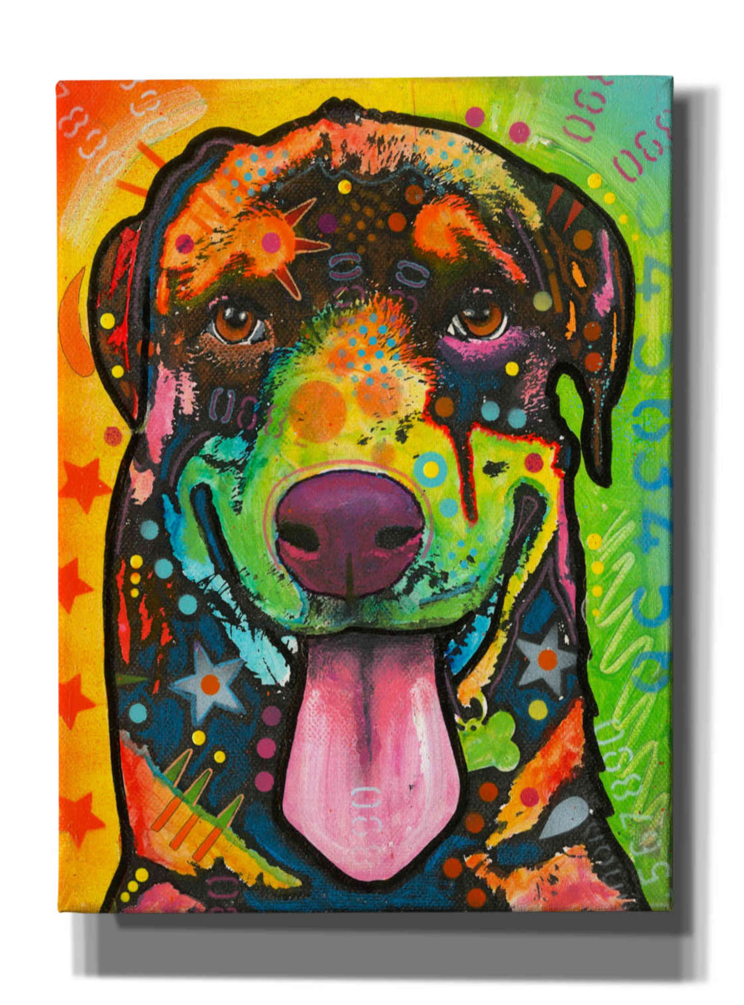 Epic Graffiti 'Rottie Pup' by Dean Russo, Canvas Wall Art, 40"x54 ...