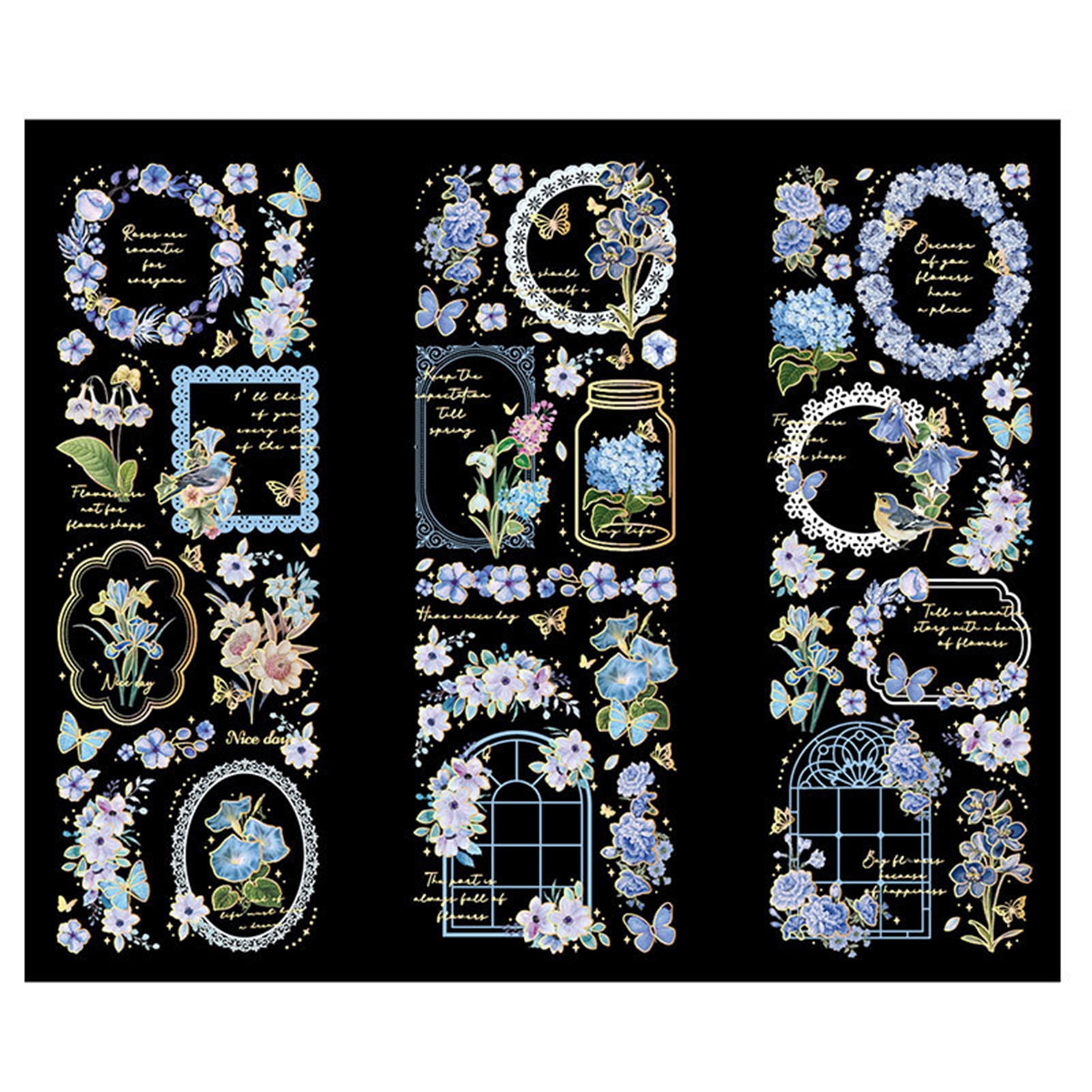 Rich Patterns Stationery Sticker Set- 2 Packs, Self-adhesive, Clear ...