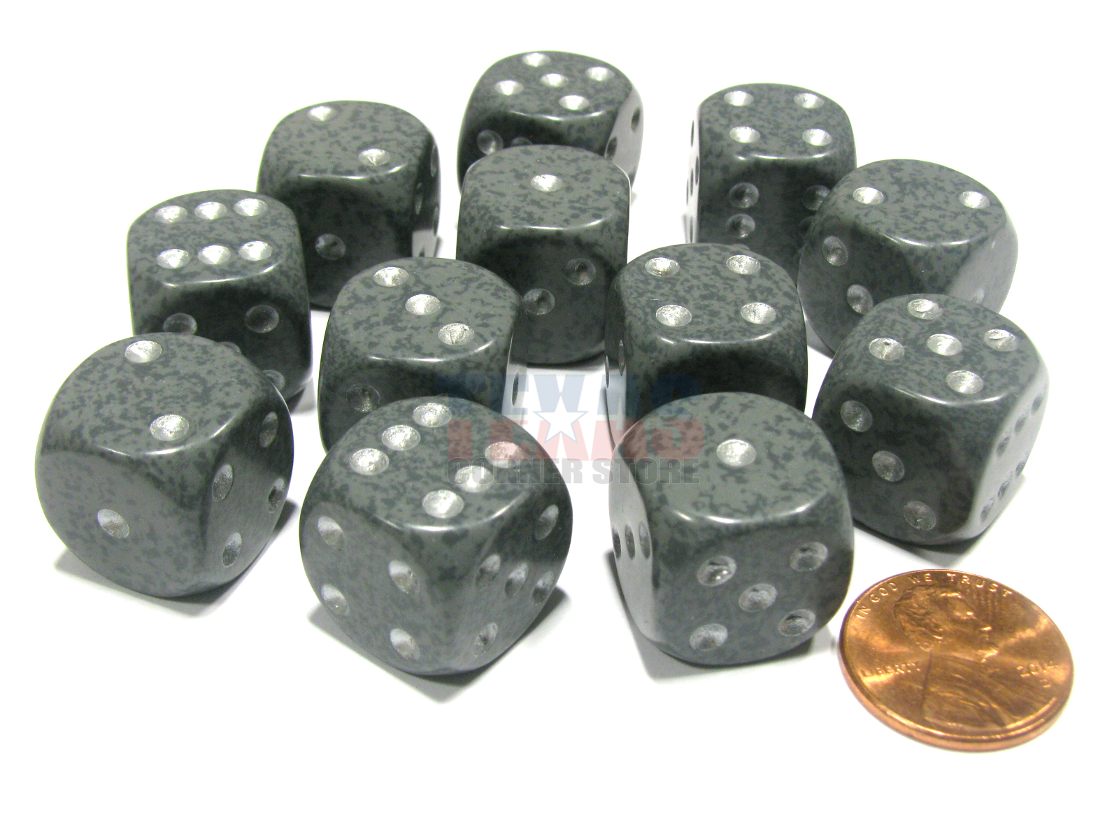 Chessex Speckled 16mm D6 Dice Block (12 Dice) - Hi-Tech #25740 ...