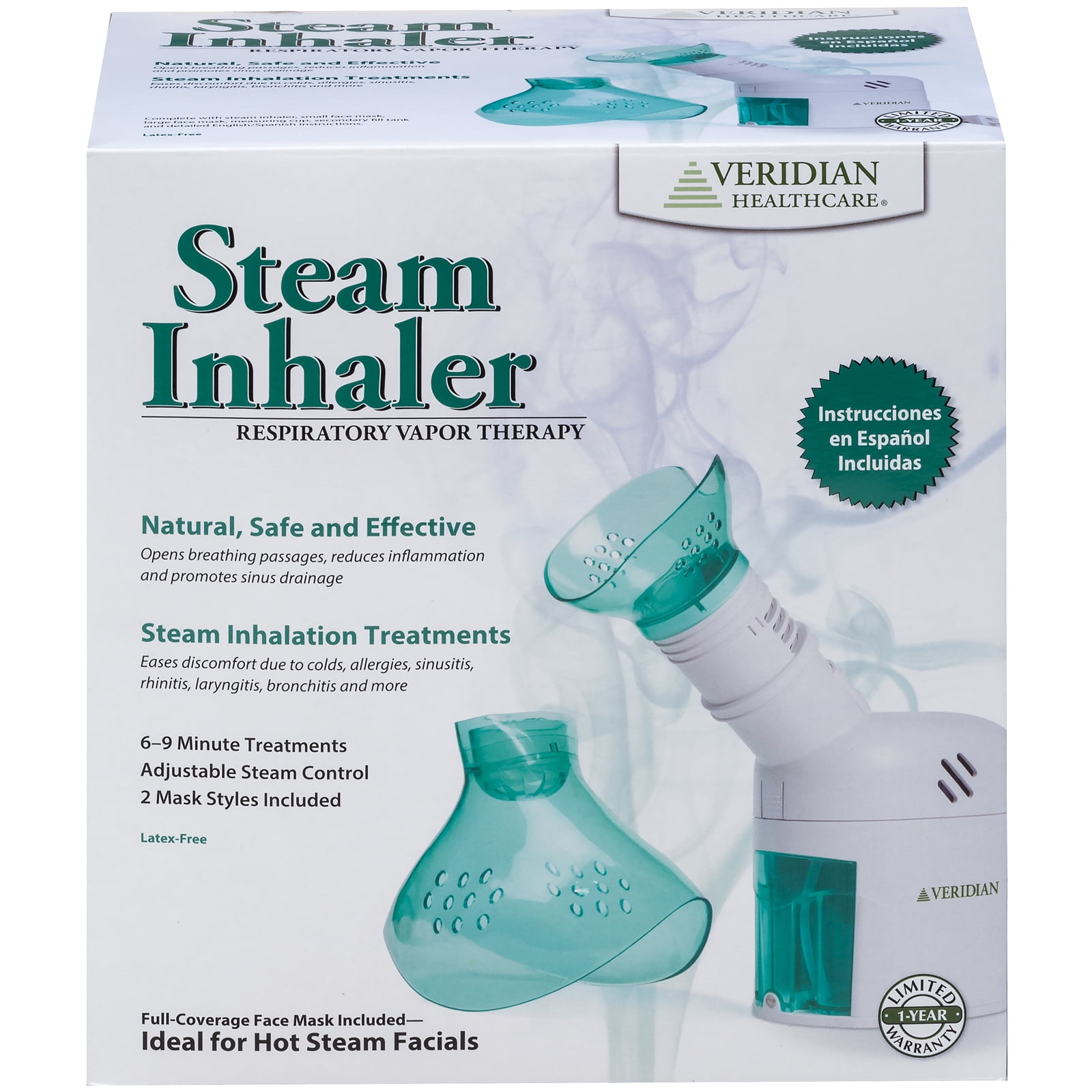 Buy Veridian Healthcare Steam Inhaler Respiratory Vapor Therapy | Sinus ...