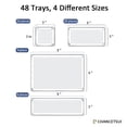 48Pcs Clear Plastic Drawer Organizer Set 4-Size Versatile Vanity and ...