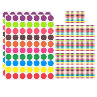 Numbers Line Up Floor Decals Spots Round Bright Color Markers 4 Inches ...
