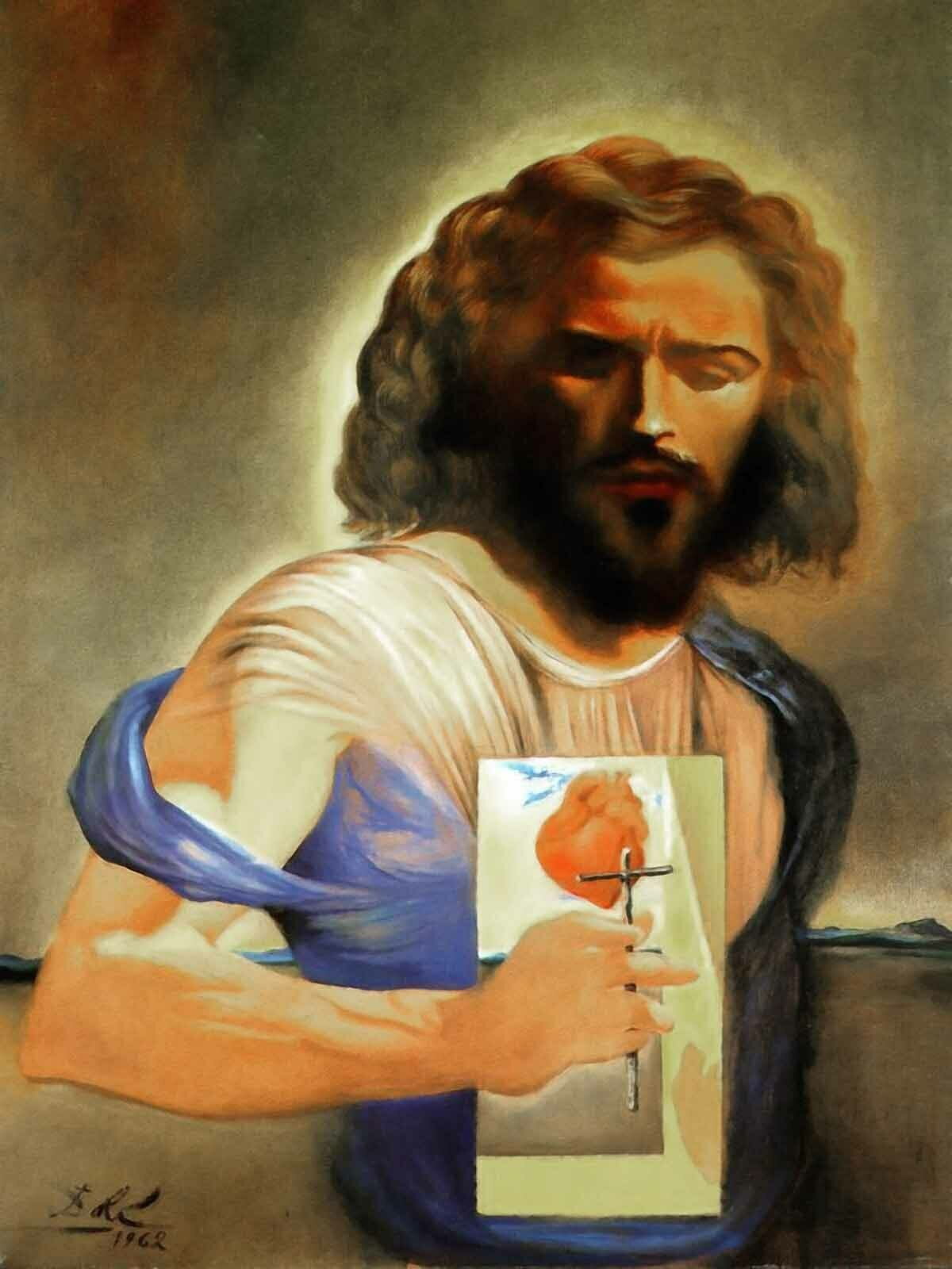 dali-sacred-heart-of-jesus-canvas-or-print-wall-art-walmart