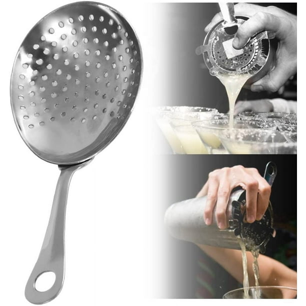 Bar Cocktail Strainer 304 Stainless Steel Julep Strainer Elegant Spoon ...