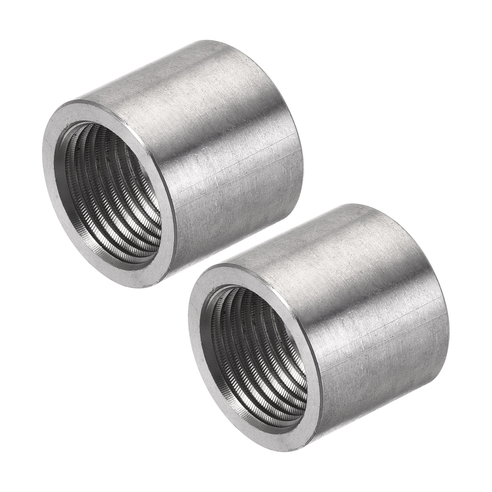 Uxcell 304 Stainless Steel 3/8 NPT Female Half Threaded Weldable Weld ...