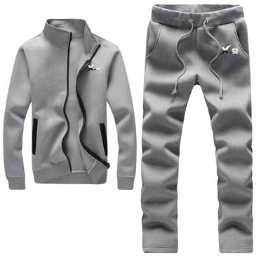 G-Style USA Men's Velvet Velour Tracksuit Set, Zipper Jacket and ...