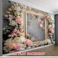 Vintage Carved Frame Floral Backdrop, Ideal for Wedding Engagement ...