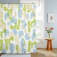 Bathroom Shower Curtain Cartoon Geometric Symbol Alphabet Waterproof ...