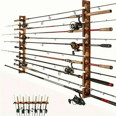 Organized Fishing 24-Rod Deluxe Round Floor Rack, Oak Finish - Walmart.com