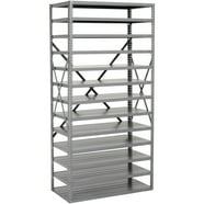 Stackable Wire Storage Bin Rack, 48"W x 20"D x 45"H, 5 Wire Bins ...
