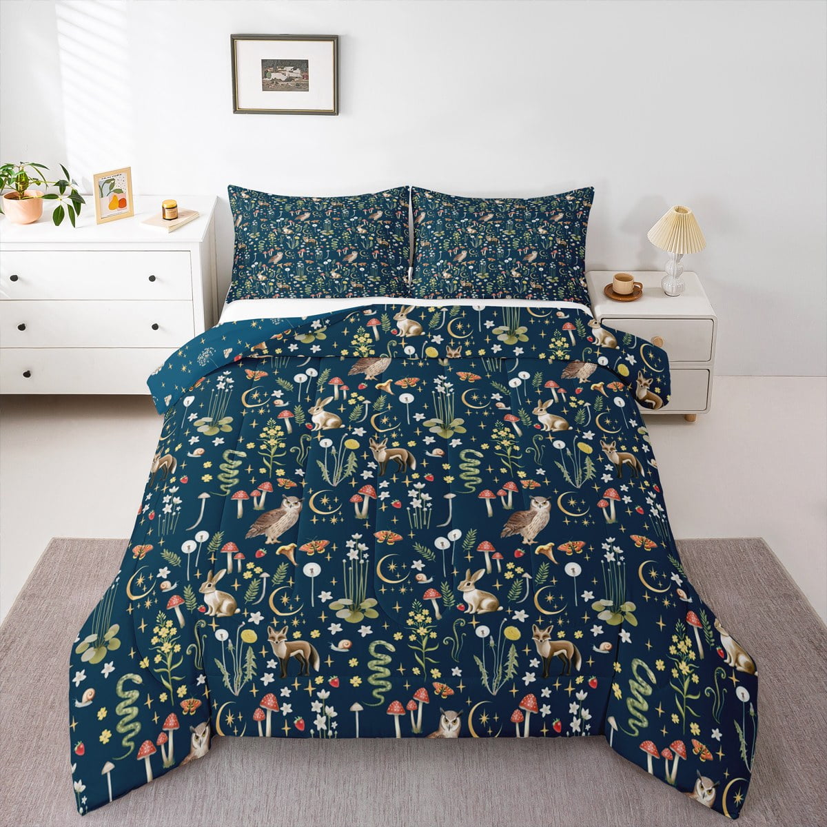 Click here for Erosebridal Cartoon Fox Owl Comforter Sets Full Si... prices