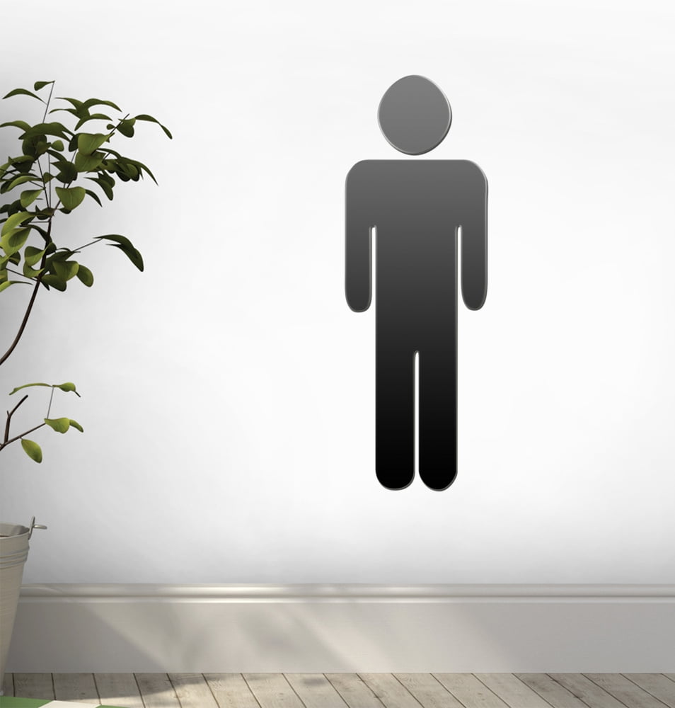 Man Sign for Restroom Wall Decal WM284346 by Wallmonkeys (48 in H x 40 ...
