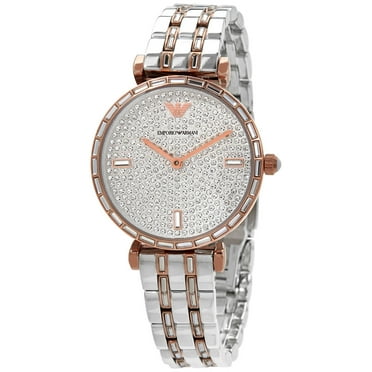 Emporio Armani Women's Retro Two-Tone Stainless Steel Quartz Watch ...