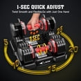LNOW 25lbs (1 Pair) Quick Select Adjustable Dumbbells for Homm 5 in 1 ...