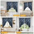 Abstract Marble Texture Sheer Curtains Swag Valances for Windows Deep ...