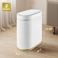 Bathroom Trash Can with Lid Automatic 2 Gallon Motion Sensor Garbage ...