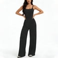 Fengqque Jumpsuits for Women Casual Wide Leg Tube Rompers Jumper Beach ...