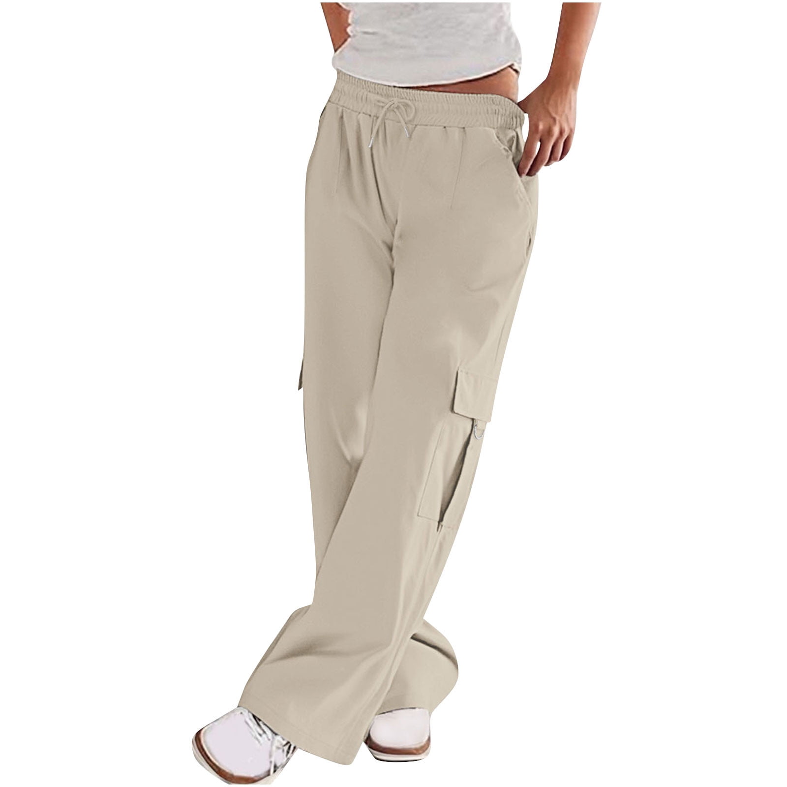 Click here for Vsssj Womens Cargo Trousers Elastic Waist Drawstri... prices