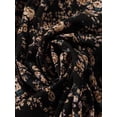Black Floral Print Plus Size Long Sleeve V-Neck A-Line Maxi Dress For ...