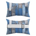 1PCS Outdoor Pillow for Chaise Lounge Chair Vintage Blue Wood Grain ...