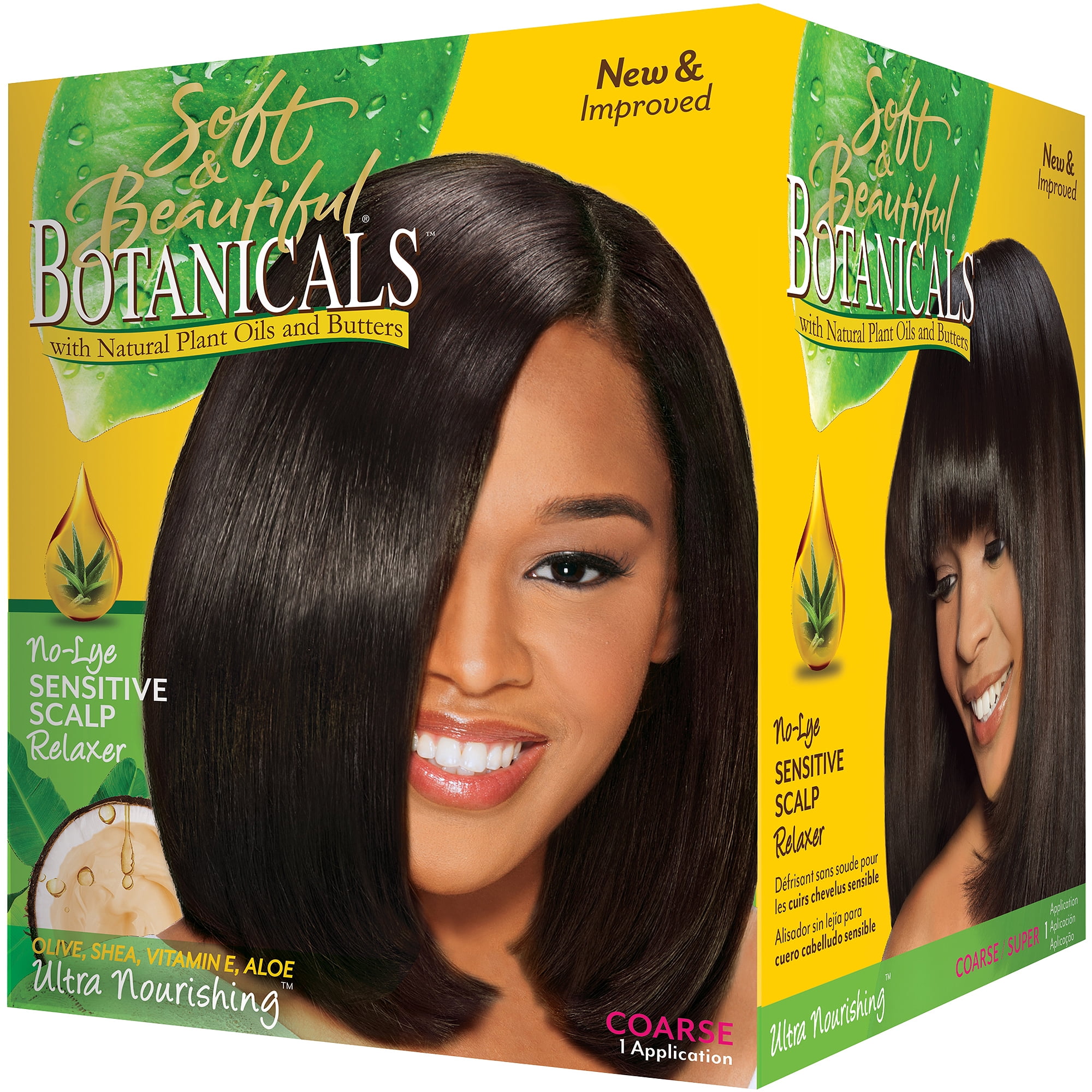 Soft & Beautiful Botanicals No-Lye Sensitive Scalp Relaxer Coarse 1 ...