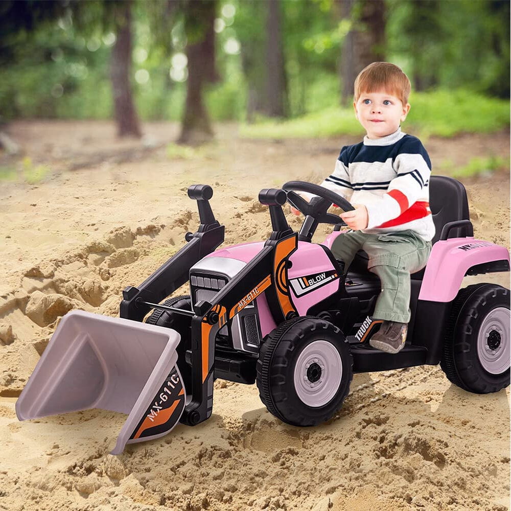 HOSSLLY Ride on Excavator, 12V Battery Powered Construction Vehicles ...