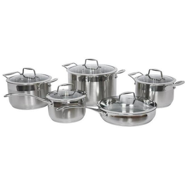 Gourmet Chef 10 Piece Stainless Steel Cookware Set - Walmart.ca
