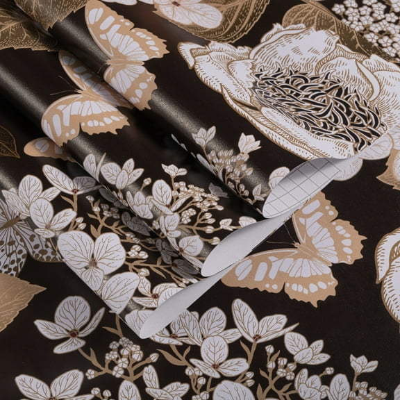 UMIGGEE 17.7-in x 393-in Floral Wallpaper Peel and Stick Flower Wall ...