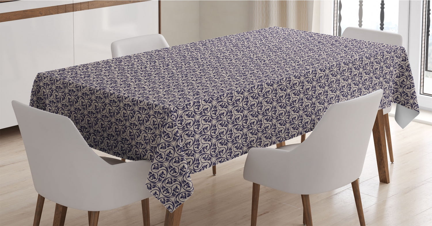 Ethnic Tablecloth, Middle Eastern Traditional Floral Pattern Inside ...
