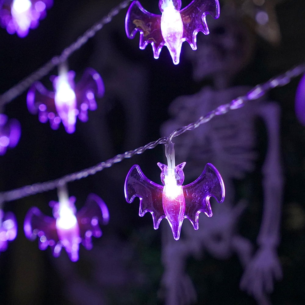 Rosnek Halloween String Light Decoration Battery Powered Spider Bat ...