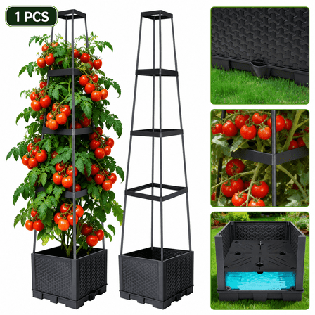 Glamos Wire 54" Steel Round Tomato Plant Cage with Heavy Duty (5 Pack ...
