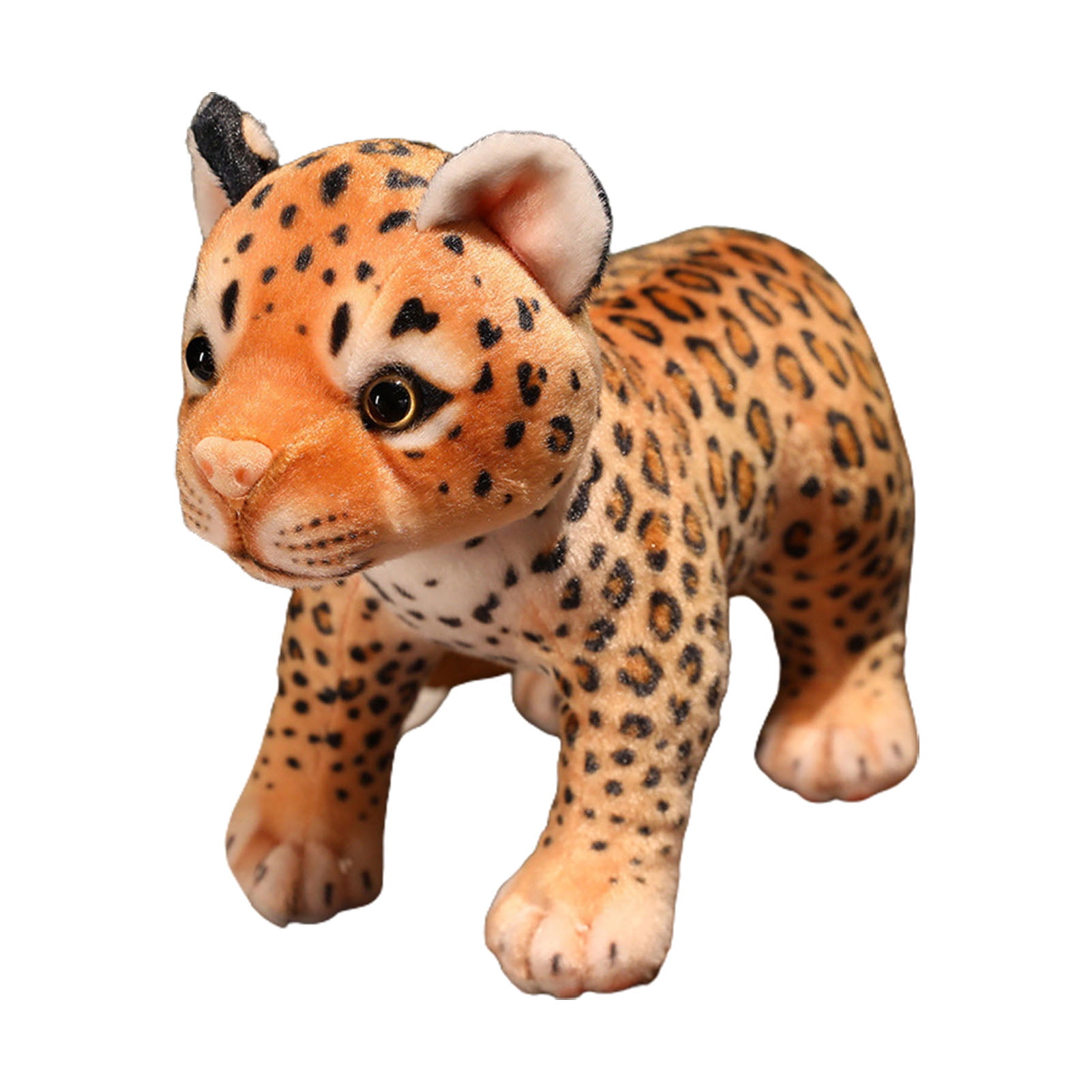 LIWEN Cute 3D Wild Animal Plushie Leopard Doll Ornament Soft Stuffed ...