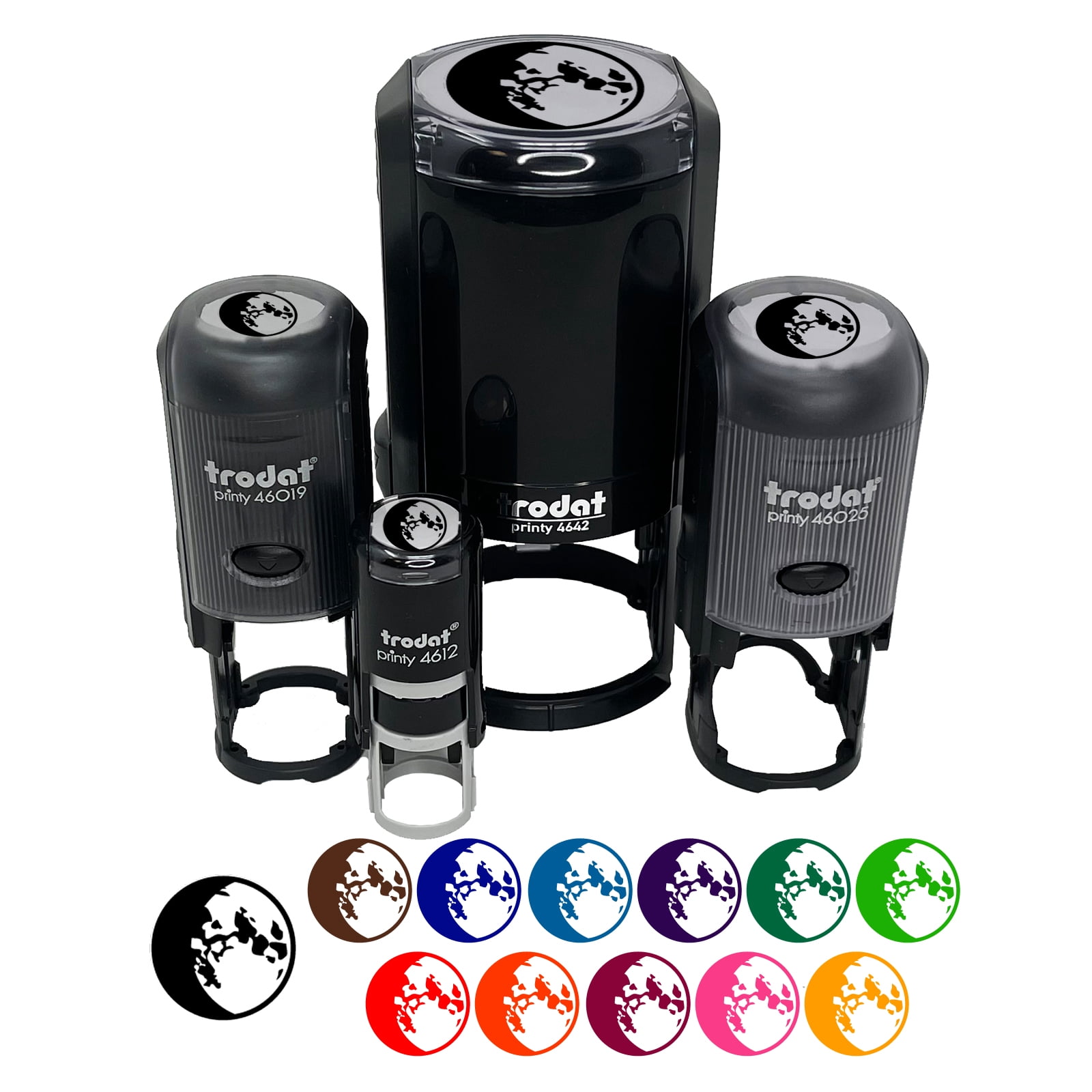 Waxing Gibbous Moon Phase Self-Inking Rubber Stamp Ink Stamper ...