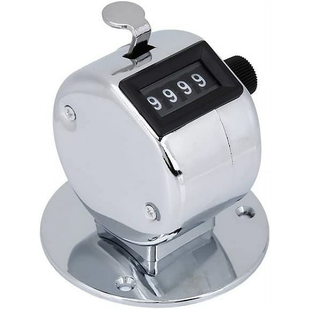 ShenMo 1 Piece Silver 4 Digit Hand Counter, Circle Counter Click ...